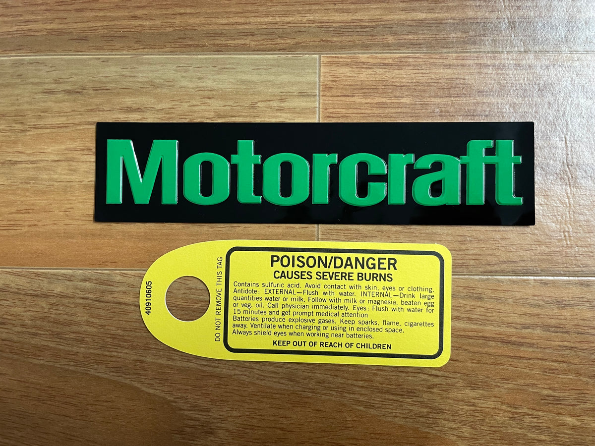 Motorcraft Battery Top Cover and Decal Kit – Early Falcon Spares