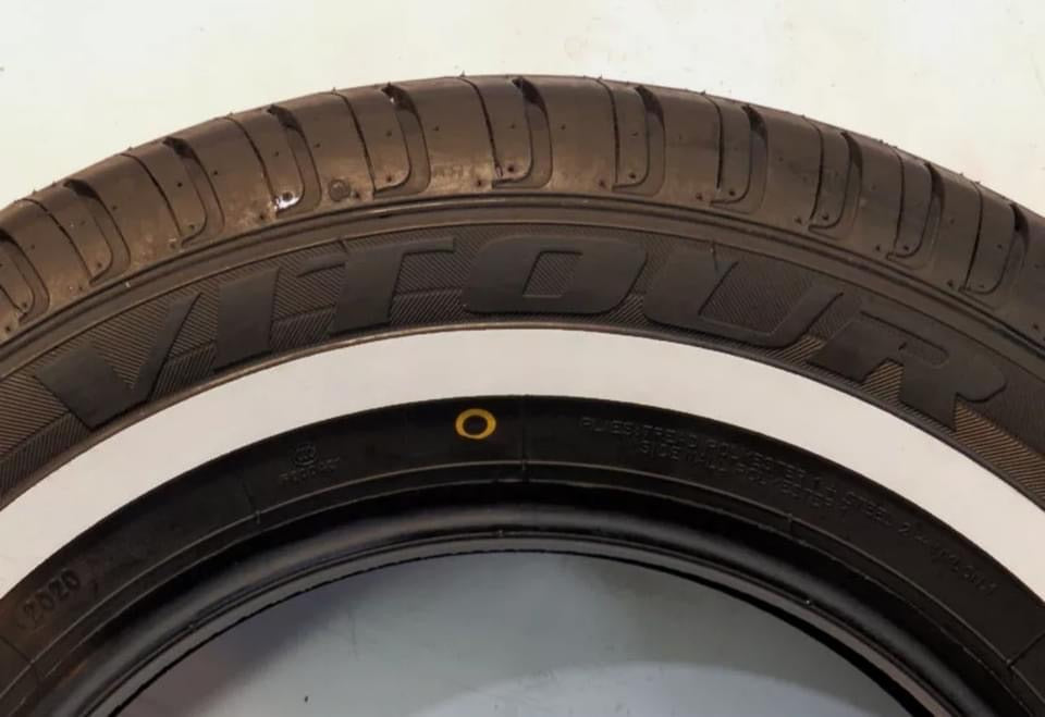 Set of 4 White Wall Tyres 205/70R14 Whitewall Galaxy White Band – Early ...