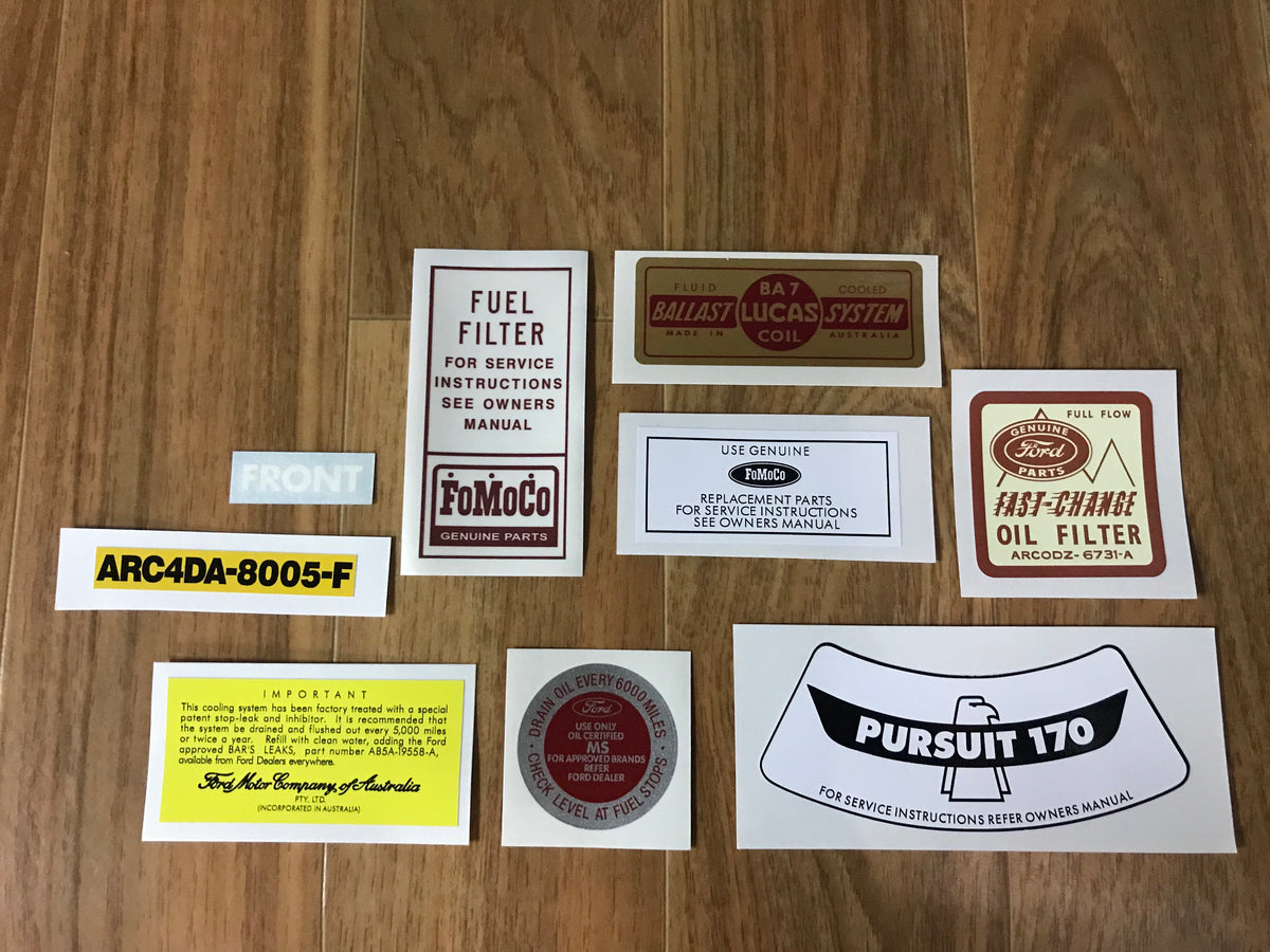 XM XP Engine Bay Decal Kit 170 – Early Falcon Spares